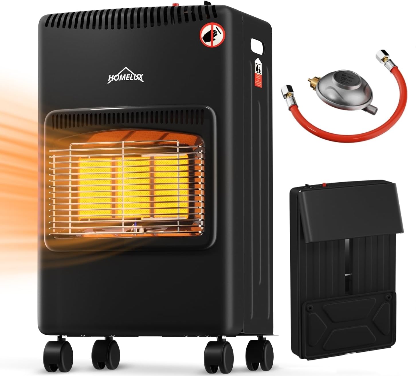 HOMELUX gas heater 4200W with hose and pressure reducer, infrared cera